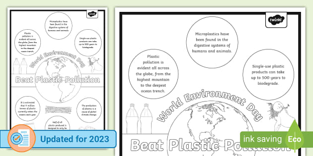 World Environment Day Colouring Pages | Facts Poster
