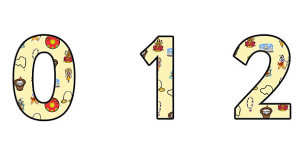 Hindu Dharma Small Display Numbers (teacher made) - Twinkl