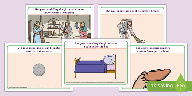 The Lost Coin Modelling Dough Mats (l'enseignant a fait)