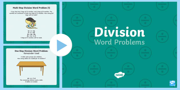Division Word Problems PowerPoint (teacher made)