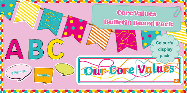Core Values Bulletin Board Pack