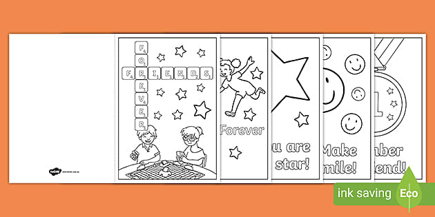 International Day of Friendship Colouring Cards