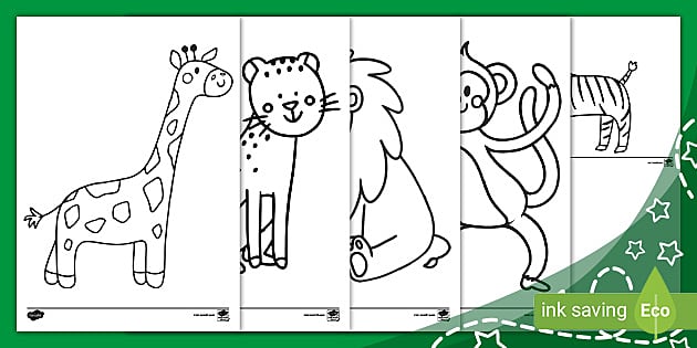 My First Jungle Colouring Pack (teacher made) - Twinkl