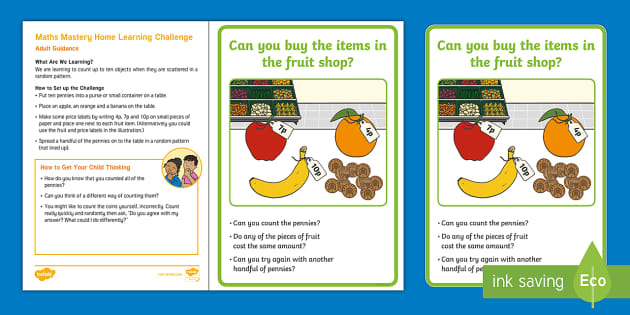 EYFS Maths Counting Home Learning Challenge:Counting Pennies EYFS Maths Counting Home Learning Challenge:Counting Pennies
