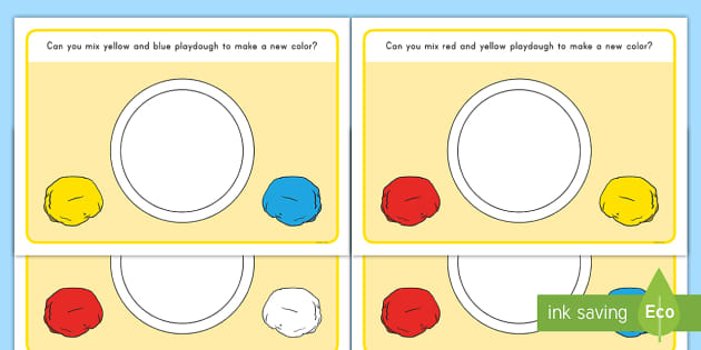 Mixing Colors Playdough Mats (teacher made) - Twinkl