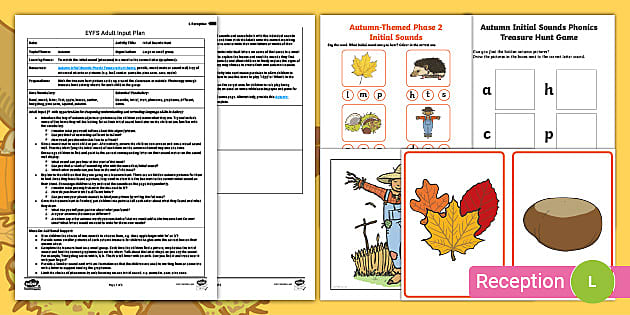EYFS Autumn Initial Sounds Hunt Adult Input Plan and Resource