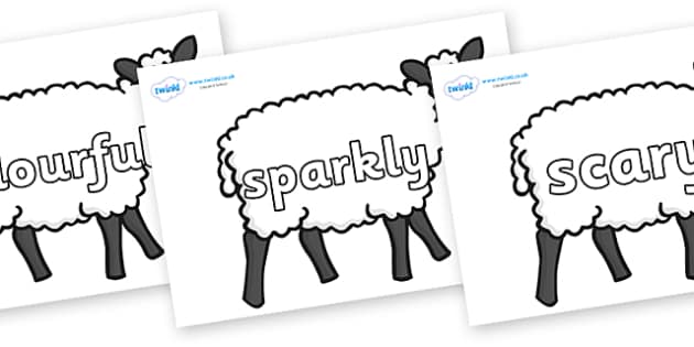 Wow Words on Sheep (teacher made) - Twinkl