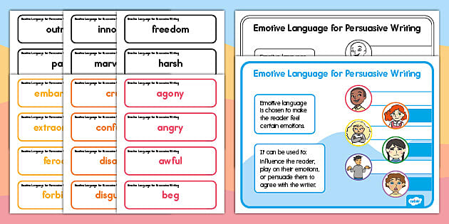 Examples Of Emotive Language Persuasive Writing Word Wall