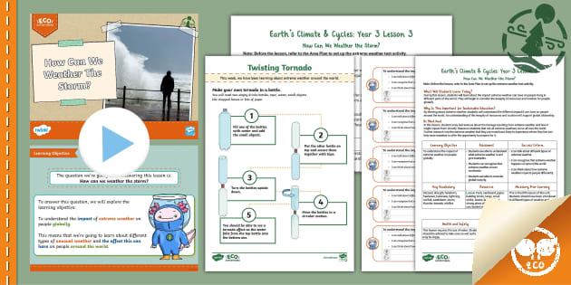 FREE! - Eco Adventurers: Y3 Lesson 3 - How Can We Weather The Storm?