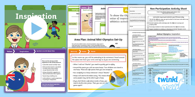 Move PE Year 2 Dance: Animal Olympics Lesson 6: Inspiration