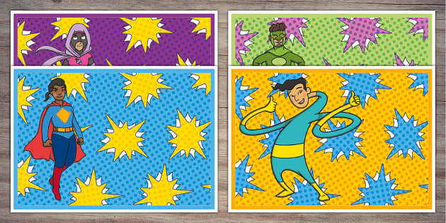 Superhero Placemats | Twinkl Party (teacher made) - Twinkl