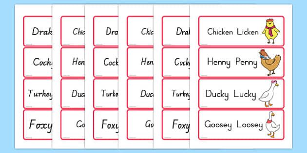 Chicken Licken Word Cards (teacher made) - Twinkl