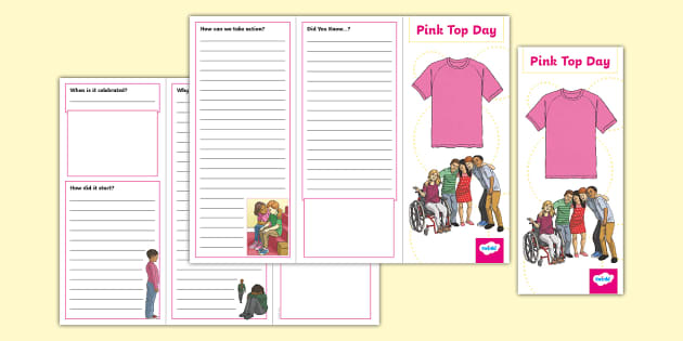 Pink Top Day Leaflet Template (professor feito) - Twinkl