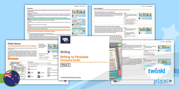 Phase 2 Writing to Persuade Emails: Unit Overview - Twinkl