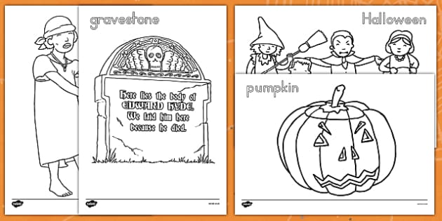 Halloween Colouring Pictures - ESL Halloween Resources