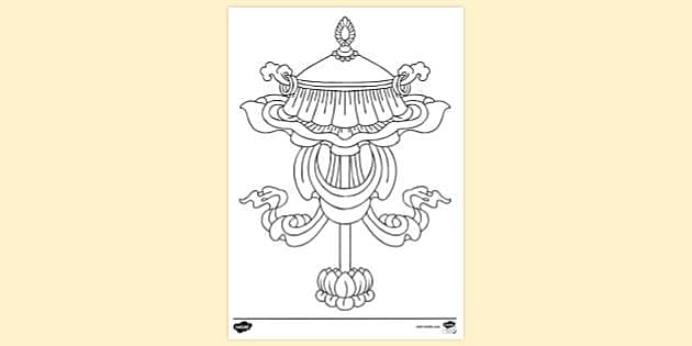 Chattra Colouring Sheet | Colouring Sheets - Twinkl