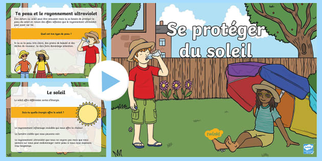 Powerpoint : Se protéger du soleil (teacher made) - Twinkl