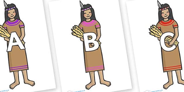 A-Z Alphabet on American Indian (teacher made) - Twinkl