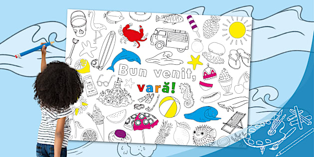 Bun venit, vară! – Desene de colorat (Teacher-Made)