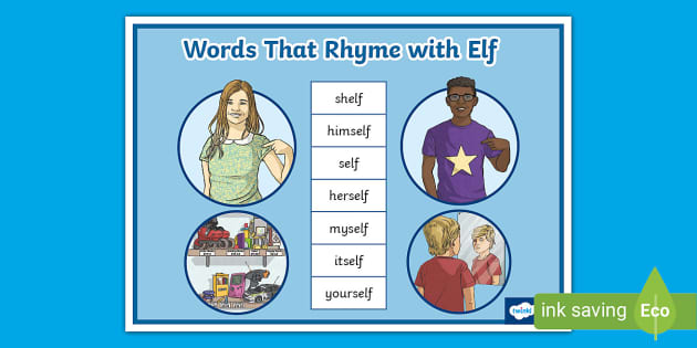 Words That Rhyme with Elf Word Mat (teacher made) - Twinkl