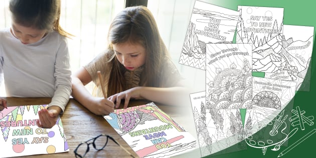 Growth Mindset Mindfulness Colouring Activity Posters Pack