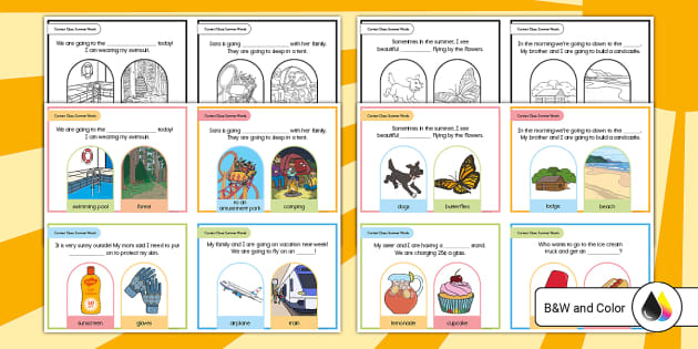 Summer Words Challenge Cards | Twinkl USA Resources.