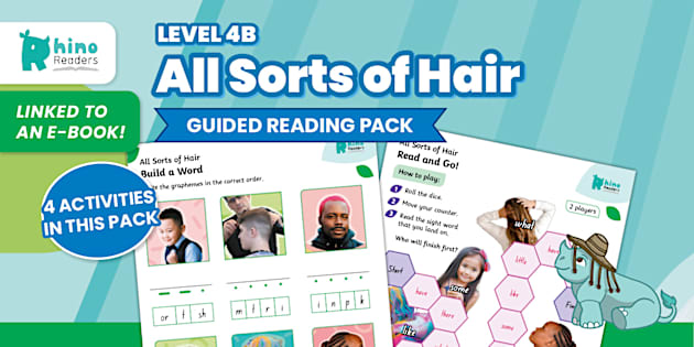 Level 4b 'All Sorts of Hair' Guided Reading Pack | Twinkl