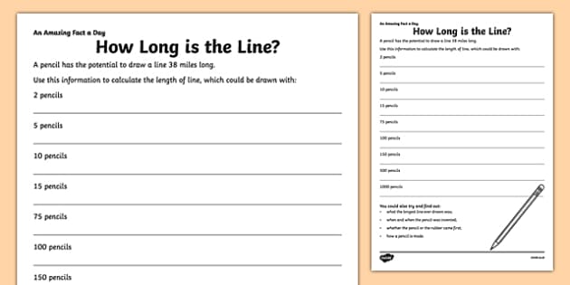 How Long Is the Line? Worksheet / Worksheet (teacher made)