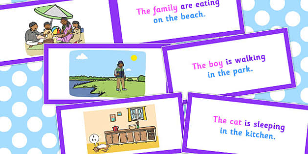 Picture Description Cards Who What Doing Where - description