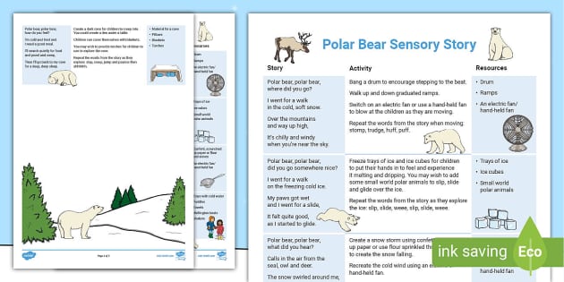 Polar Bear Sensory Story (teacher made) - Twinkl