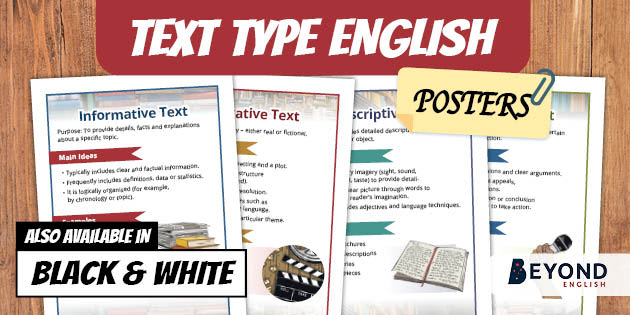 Text Type English Posters