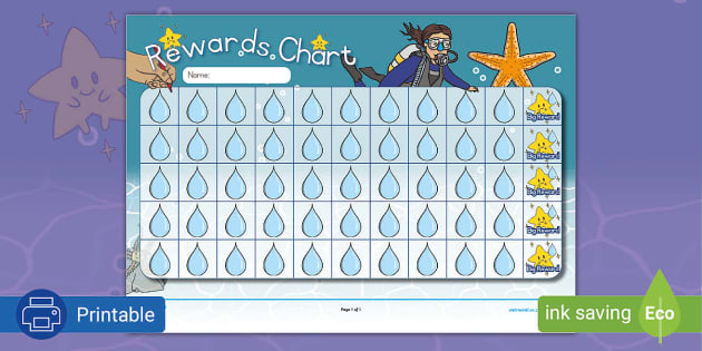 Water Theme Reward Chart Teacher Made Twinkl