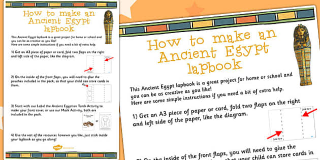Ancient Egypt Lapbook Instructions Sheet (teacher made)