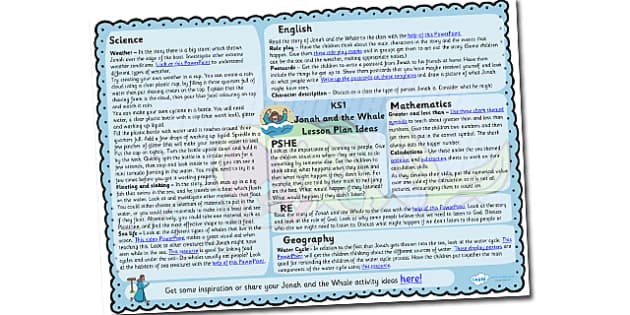 Jonah and the Big Fish Lesson Plan Ideas KS1 - Twinkl