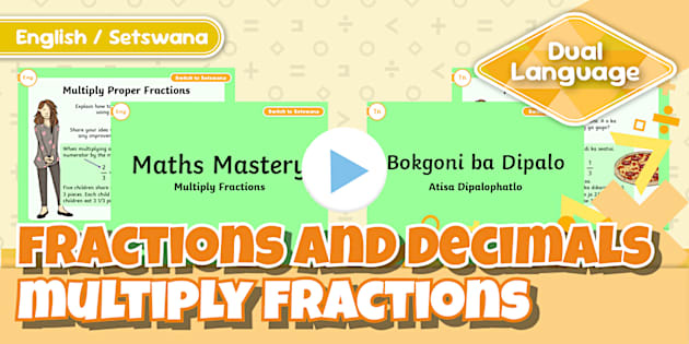Grade 4 Fractions and Decimals, Multiply Fractions Maths Mastery ...