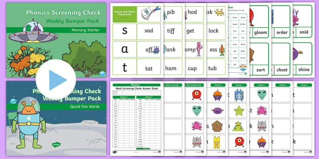 FREE! - Phonics Screening Survival: Weekly Bumper Pack 7