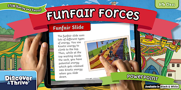 STEM (Energy and Forces) Funfair Forces PowerPoint (6th Class)