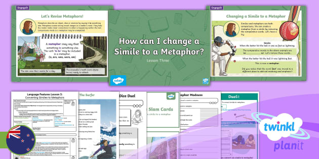 Level 3 Writing Language Features: Converting Similes to Metaphors