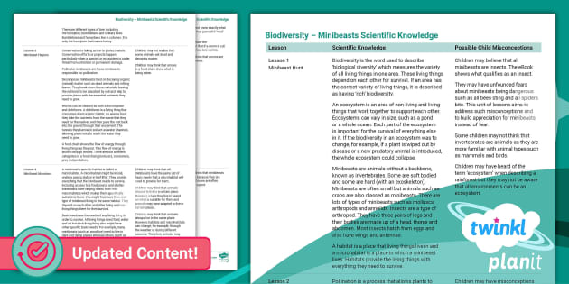 Science: CPD Biodiversity – Minibeasts: Year 2 - Twinkl Science: CPD Biodiversity – Minibeasts: Year 2 - Twinkl