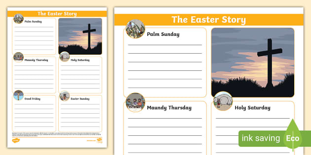 Easter Story Fact File Template (teacher made) - Twinkl