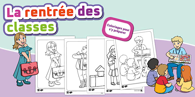 Coloriages : La rentrée des classes - Twinkl