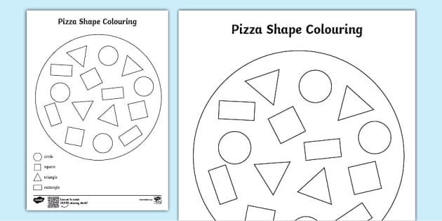 Shape Pizza Colouring Activity - Twinkl Shape Pizza Colouring Activity - Twinkl