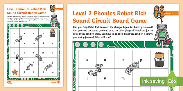 Level 2 Phonics Robot Rick Sound Circuit Board Game