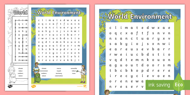 World Environment Word Search Science Resources Twinkl world-environment-word-search-science-resources-twinkl