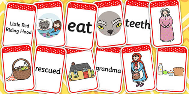 Little Red Riding Hood Matching Flashcards (teacher made)