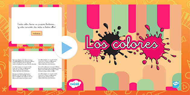Canción infantil: Los colores (teacher made) - Twinkl