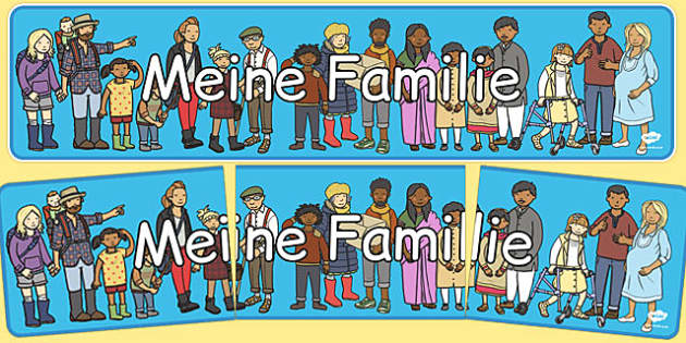 Meine Familie Display Banner German (teacher made) - Twinkl