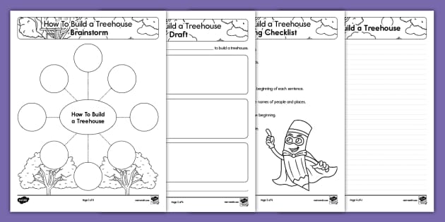 First Grade How To Build a Treehouse Writing Prompt Activity