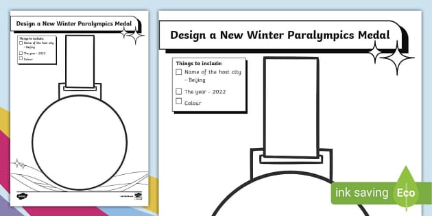 Winter Paralympics Design a New Medal SEN Worksheet - Twinkl