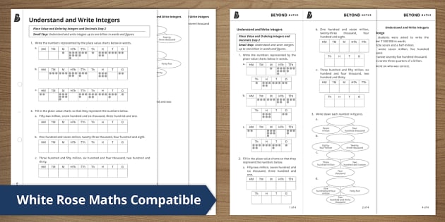 👉 Understand and Write Integers (teacher made) - Twinkl